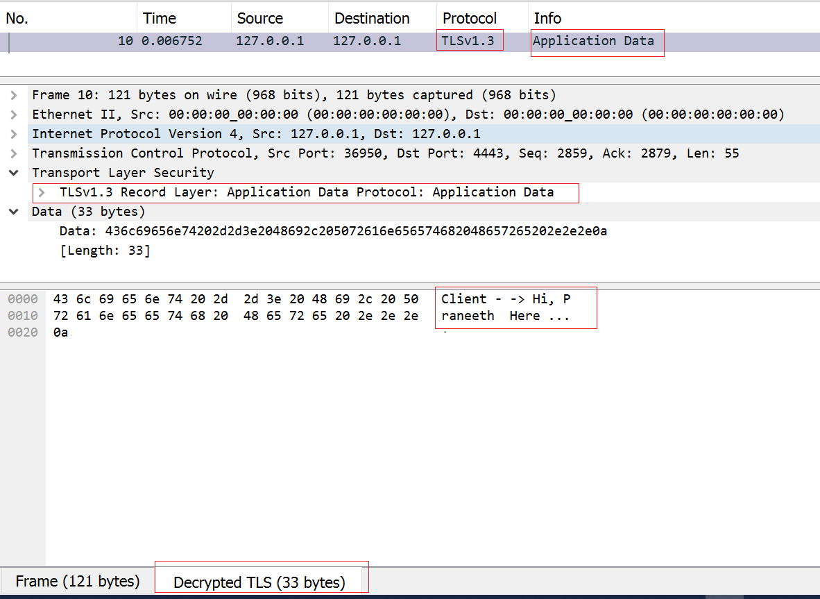 TLS1.3 Data Communication b/w Client & Server using python sockets ...